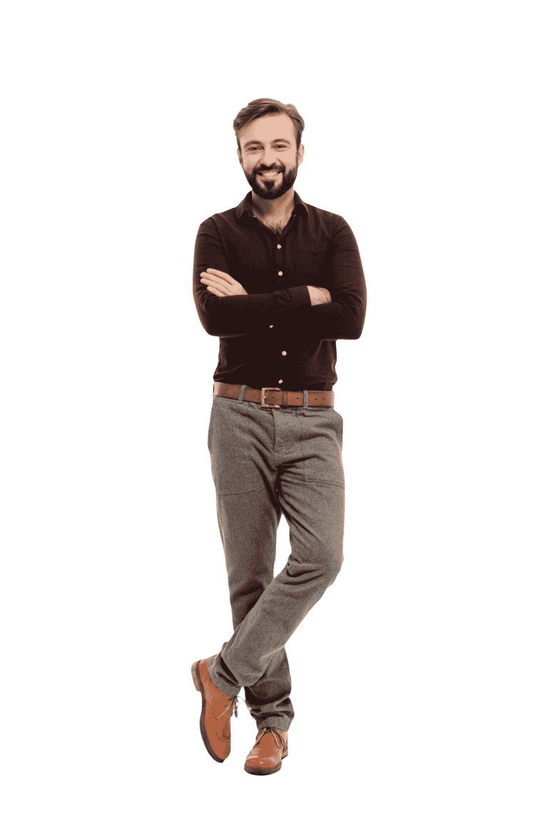 Man Standing With A Broad Smile Transparent Image Download - PNGArc